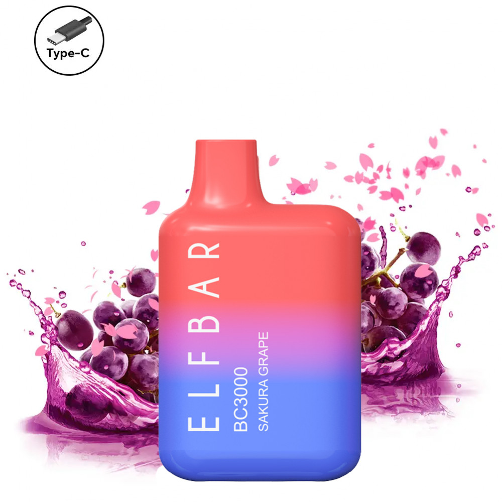 ELF BAR BC3000 - Sakura Grape 5% Sigaretta elettrica usa e getta - Ricaricabile